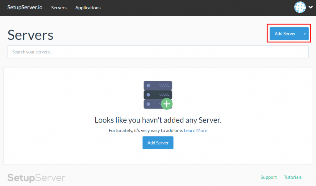 Add Server to SetupServer - SetupServer.io
