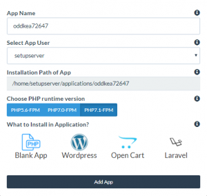 Add App to Server - SetupServer.io