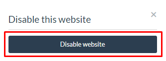 Disable App Website - SetupServer.io