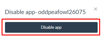 Disable App from SetupServer - SetupServer.io