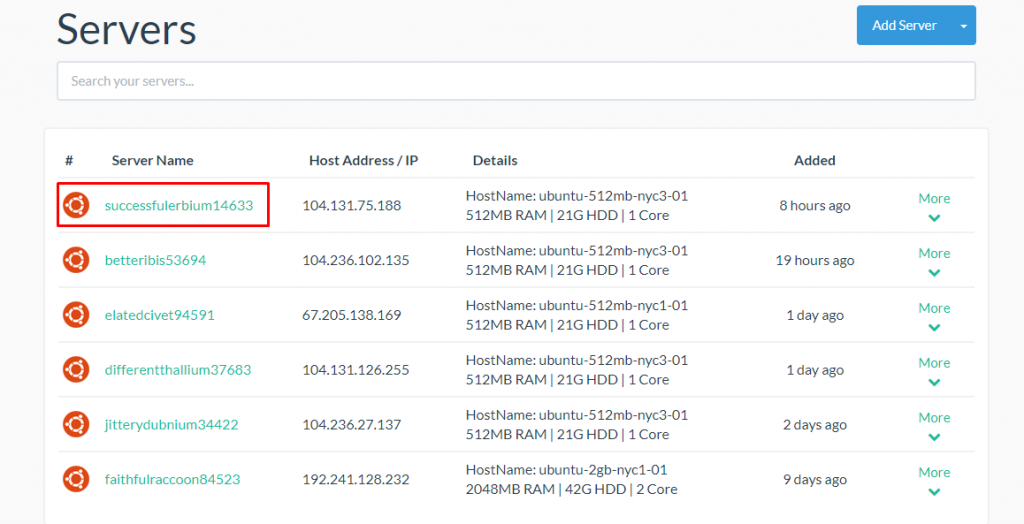 Access phpMyAdmin via SetupServer - SetupServer.io