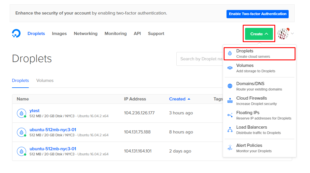 Create new Virtual Server from Digital Ocean - SetupServer.io