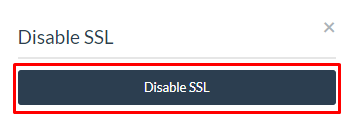 Disable SSL from SetupServer.io - SetupServer.io