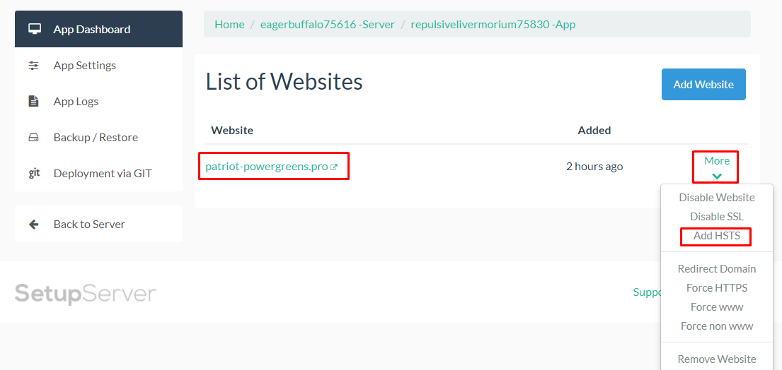 Add HSTS to your website - SetupServer.io