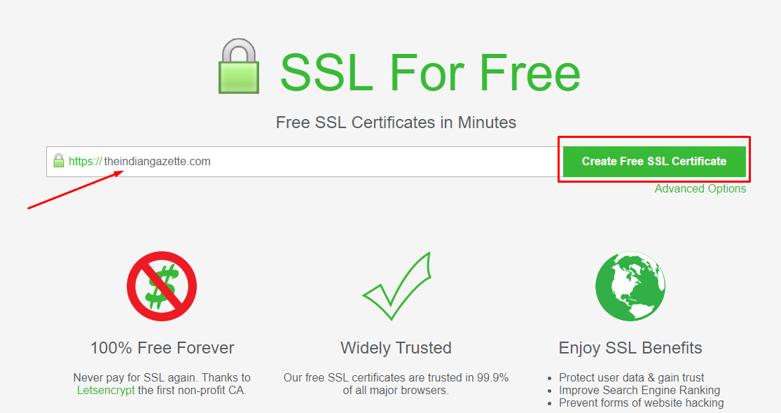 Generate SSL from sslforfree.com - SetupServer.io