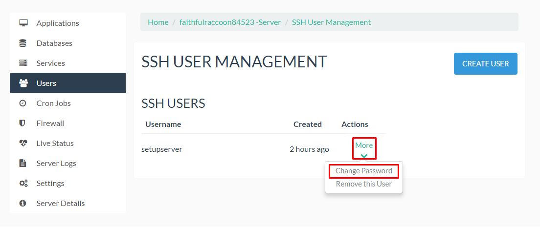 Manage SSH Users from SetupServer - SetupServer.io